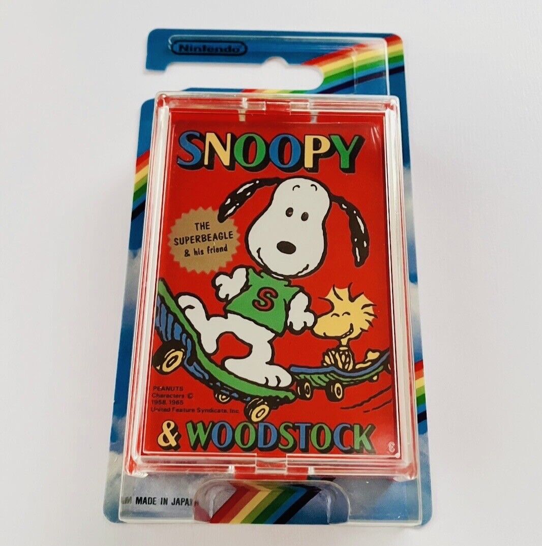 Nintendo Snoopy plastic playing cards with Woodstock on Skateboard ver ...