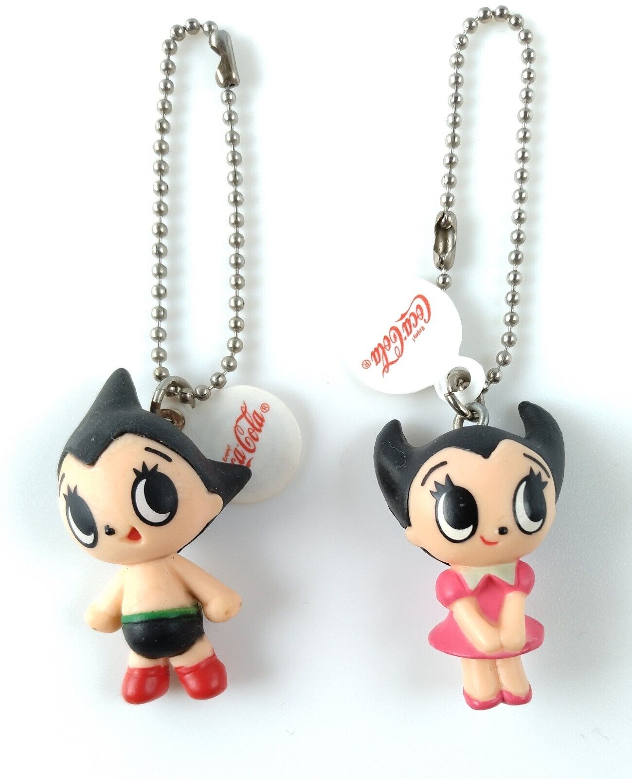 COCA COLA Atro Boy and URAN Keychain Mini Figure Set Osamu Tezuka 2006 ...