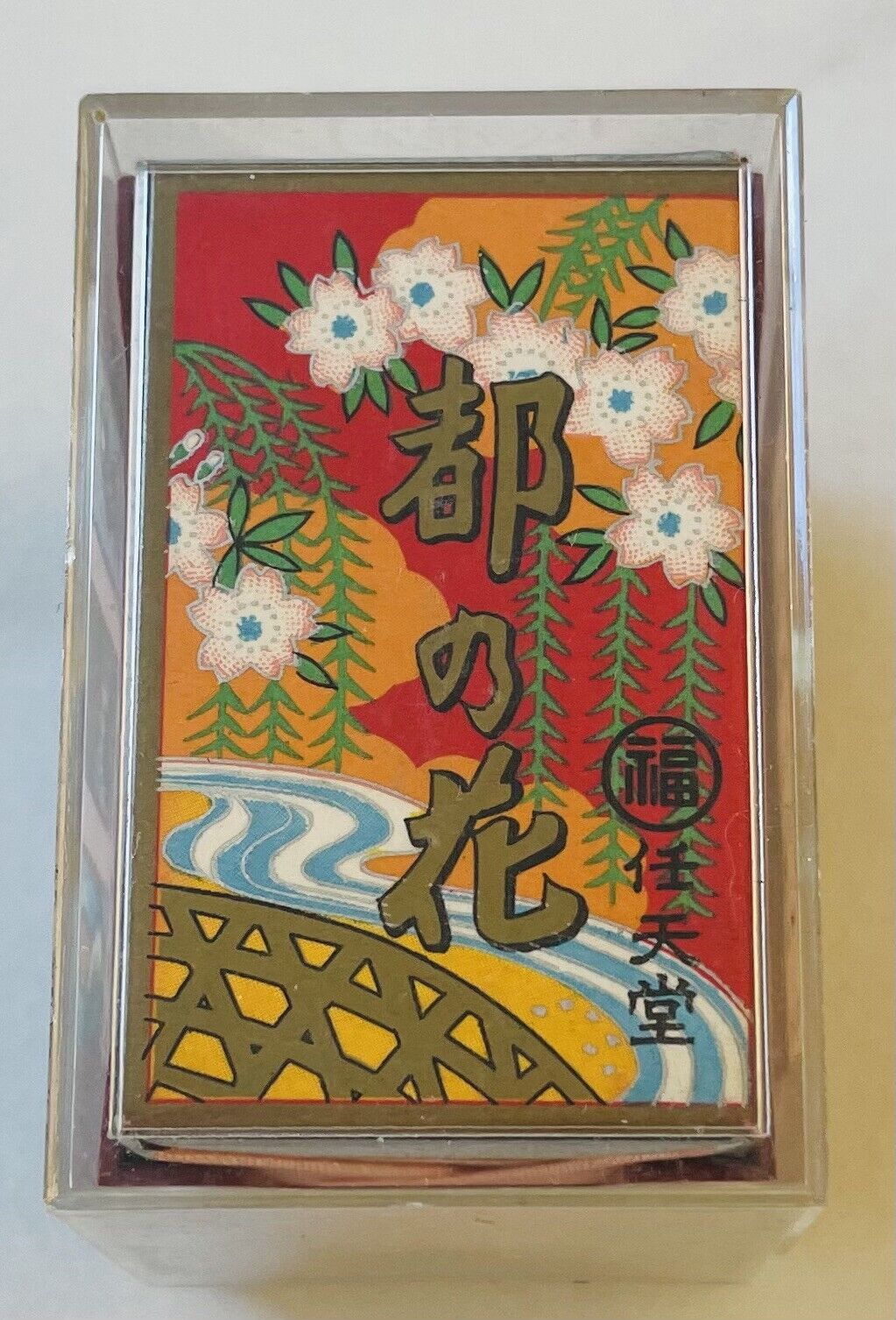 Vintage Nintendo Hanafuda Miyakonohana Japanese Playing Cards Red Befo ...