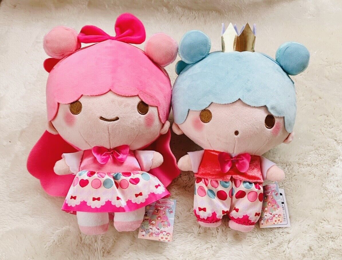 Sanrio Little Twin Stars Big Plush Set Of KIKI and LALA Happy Macaron ...